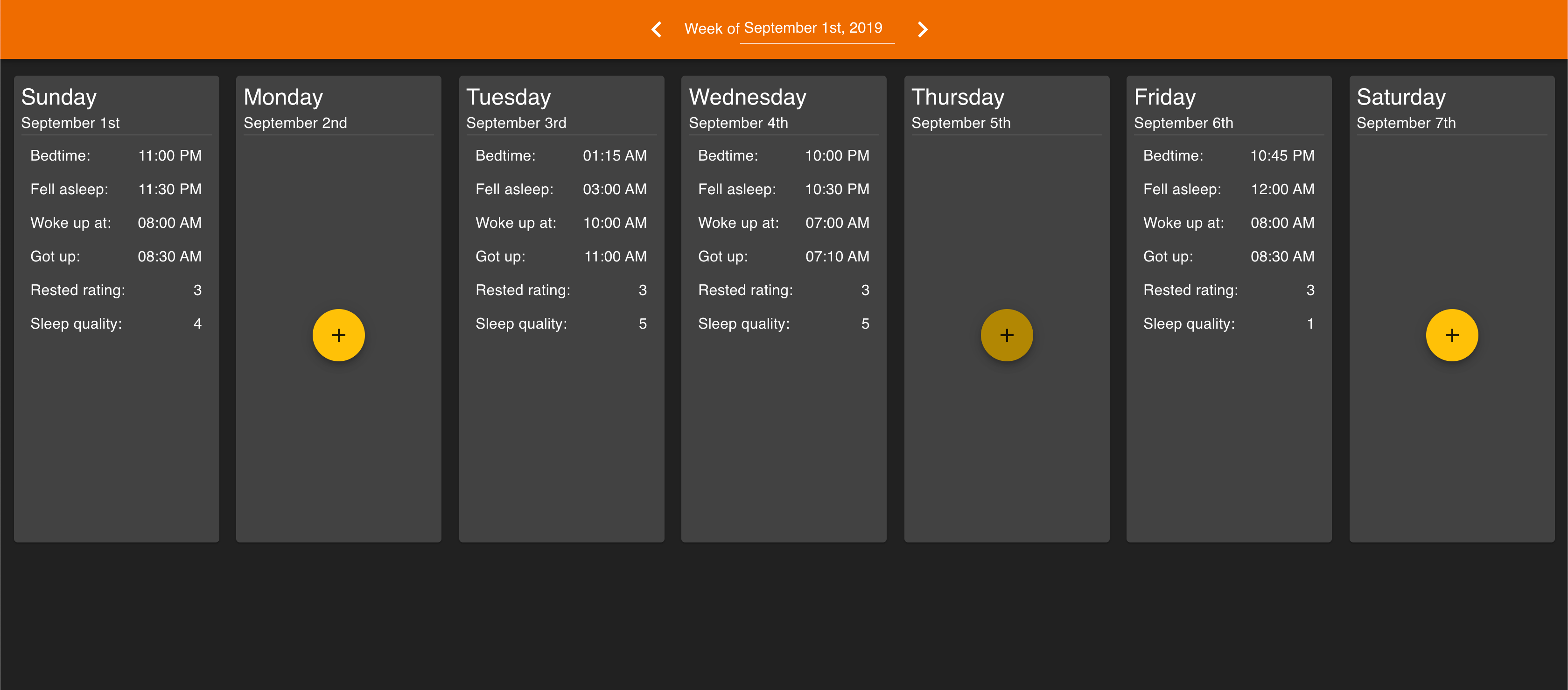 Sleep Tracker Web App